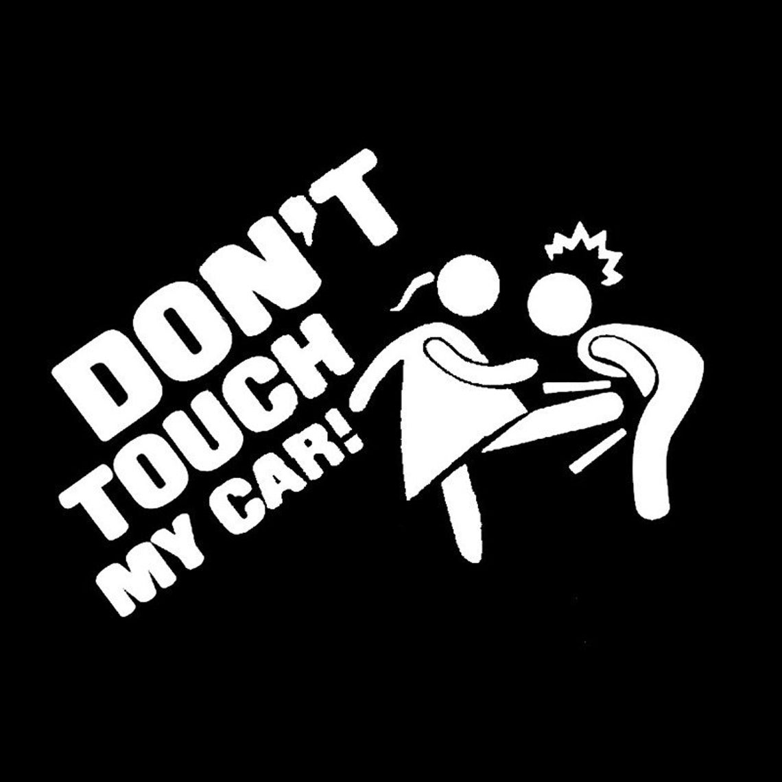 Dont Touch My Car Blue Balls Jdm Car Cut Vinyl Decal Etsy