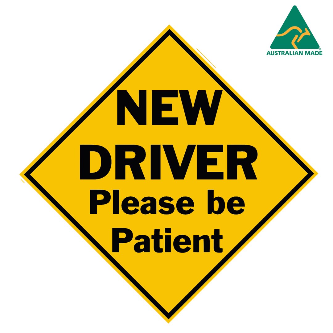 New Driver Please Be Patient Learner Probationary P Plater Decal Car ...