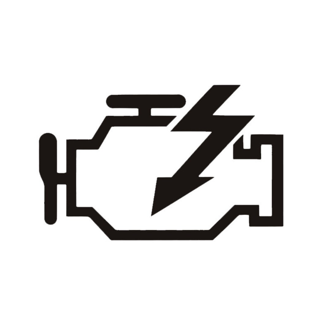 Check Engine Jdm Car Cut Vinyl Decal Etsy