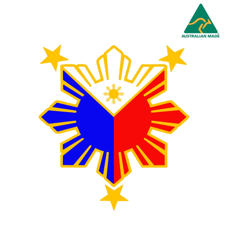Philippines Star Filipino Filipina Pinas Cut and Layered Vinyl Decal ...