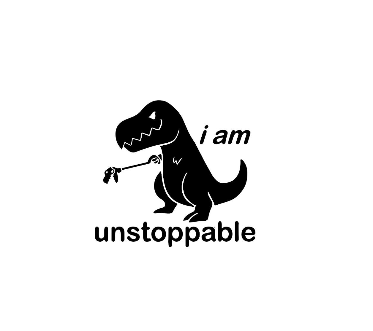 Unstoppable T Rex Black And White