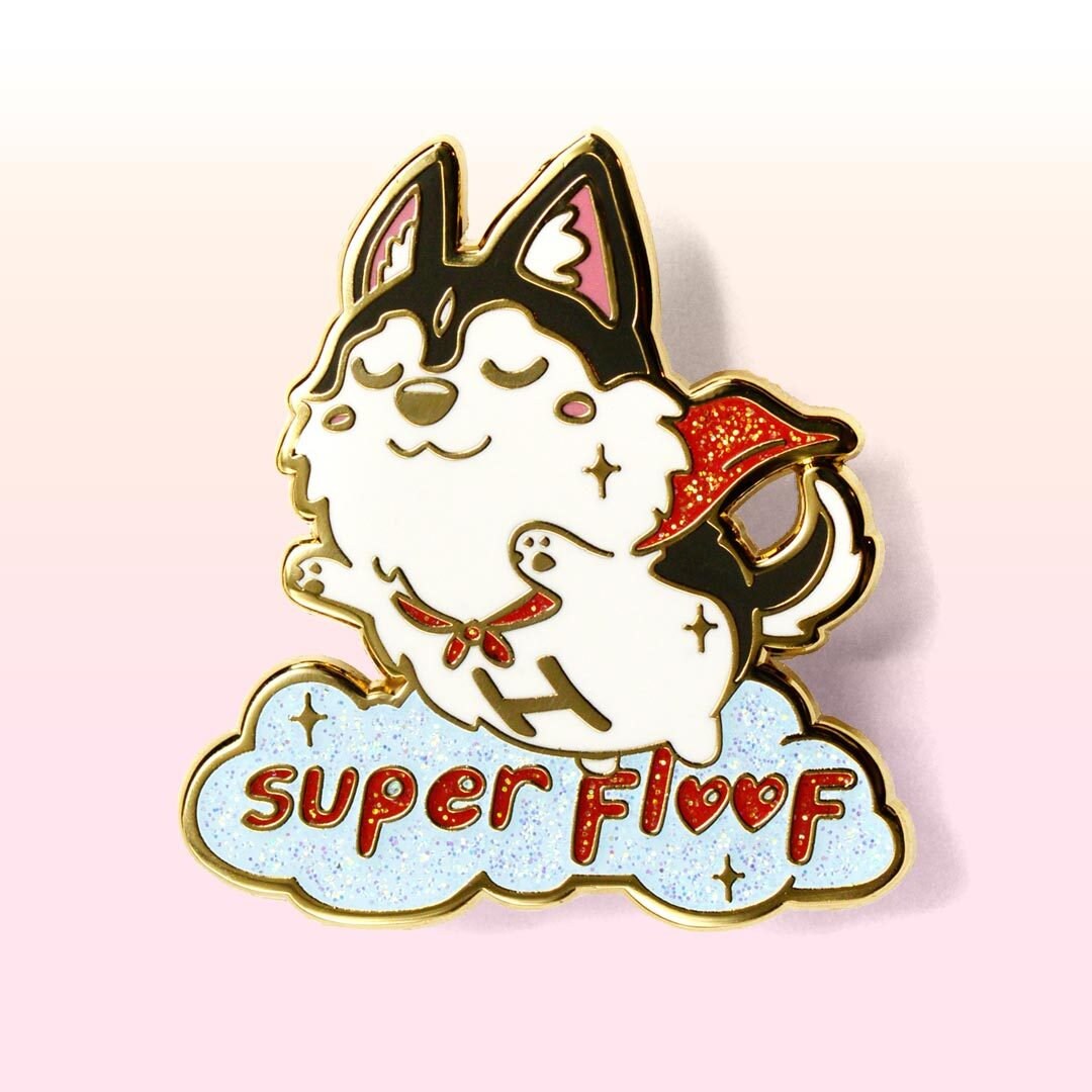 Super Hero Husky Enamel Pin Key Chain Vinyl Stickers Superhero Huskies ...