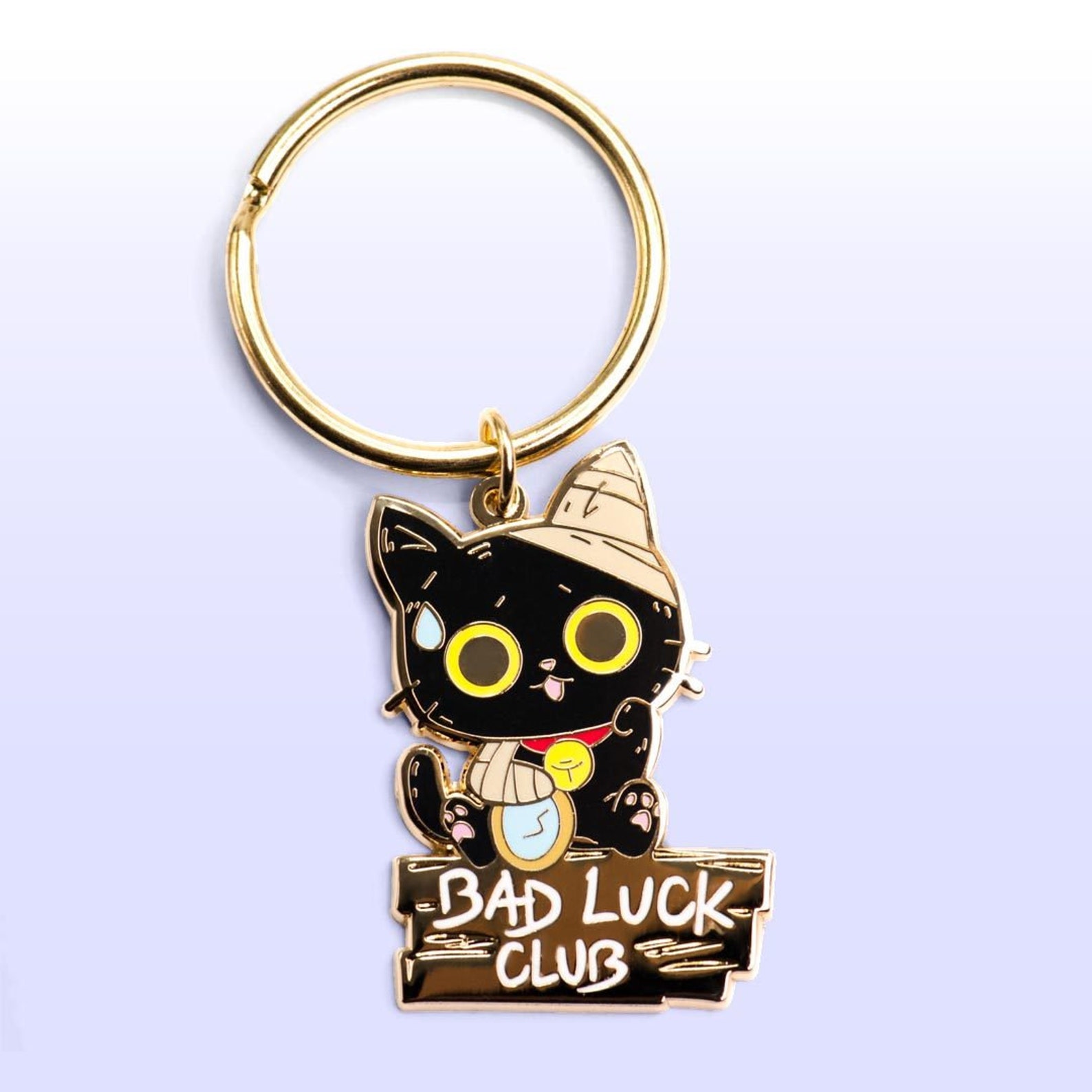 Bad Luck Club Black Cat Hard Enamel Pins Gold Lapel Pin Ita - Etsy