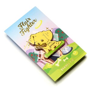 Golden Retriever Enamel Pin Dog With Gold Bar Keychain for - Etsy