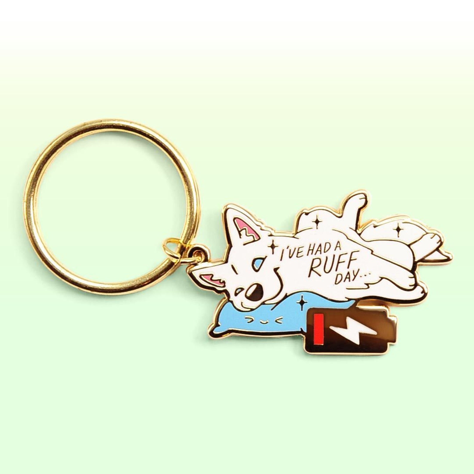 I've Had a Ruff Day Husky Hard Enamel Pin Kawaii Keychain Gold Lapel ...