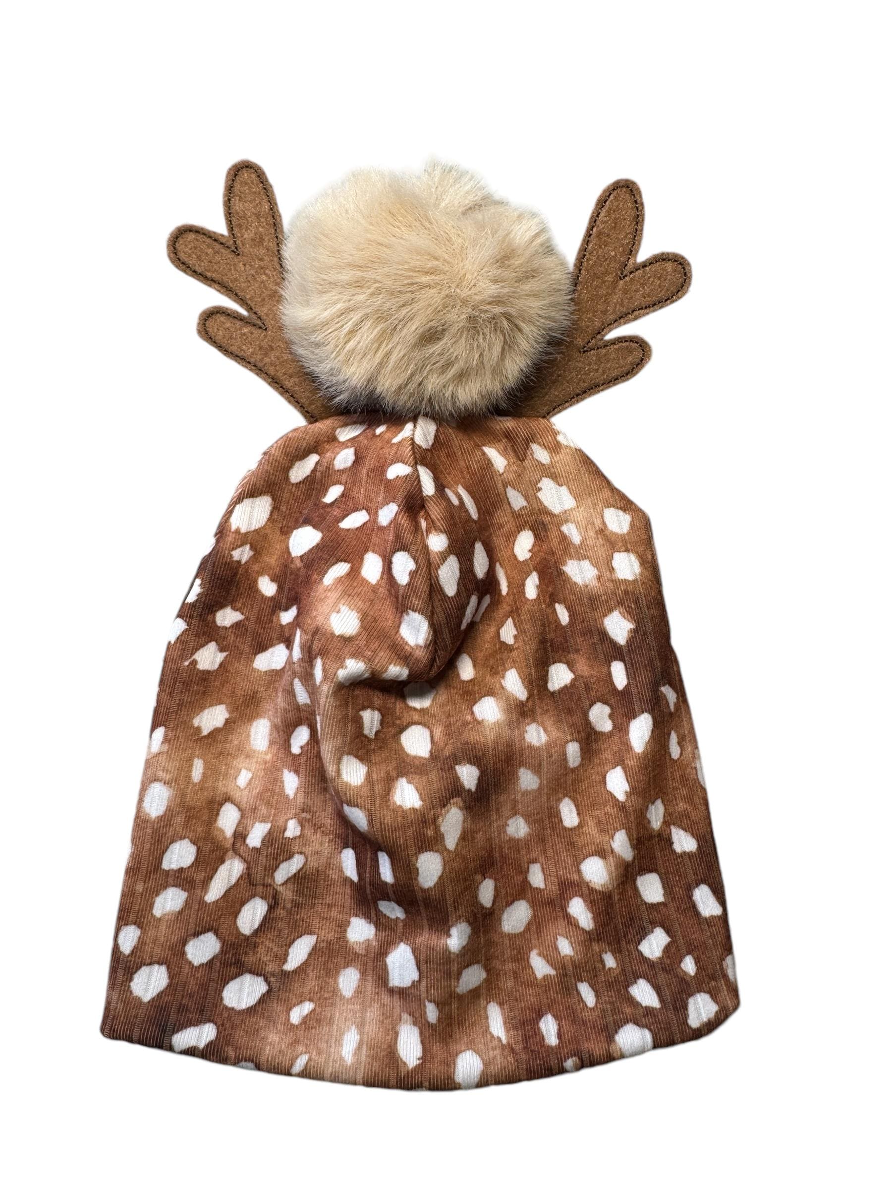 Handmade Reindeer Beanie: Spotted Deer Print Christmas Hat - Etsy