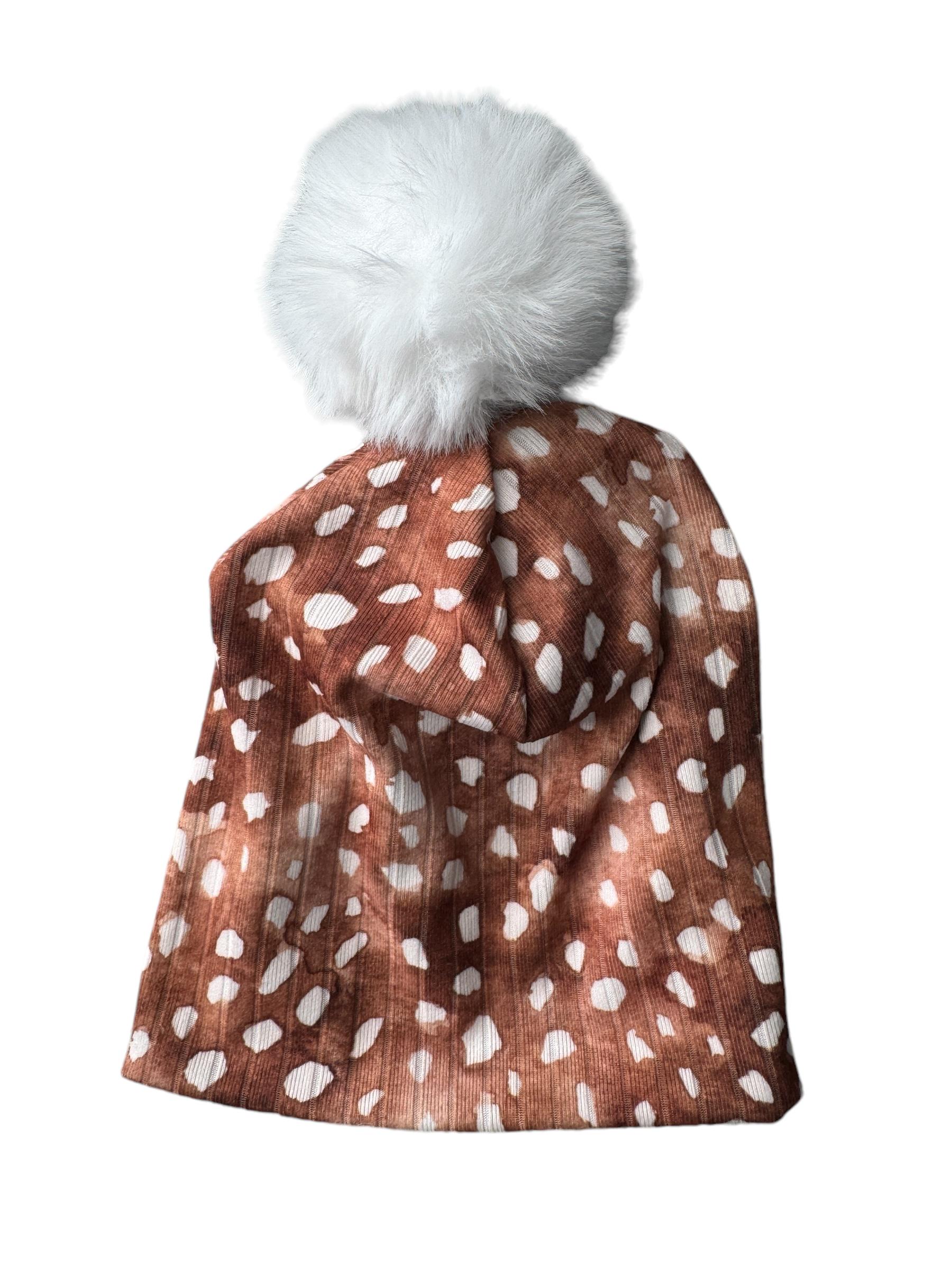 Handmade Reindeer Beanie: Spotted Deer Print Christmas Hat - Etsy