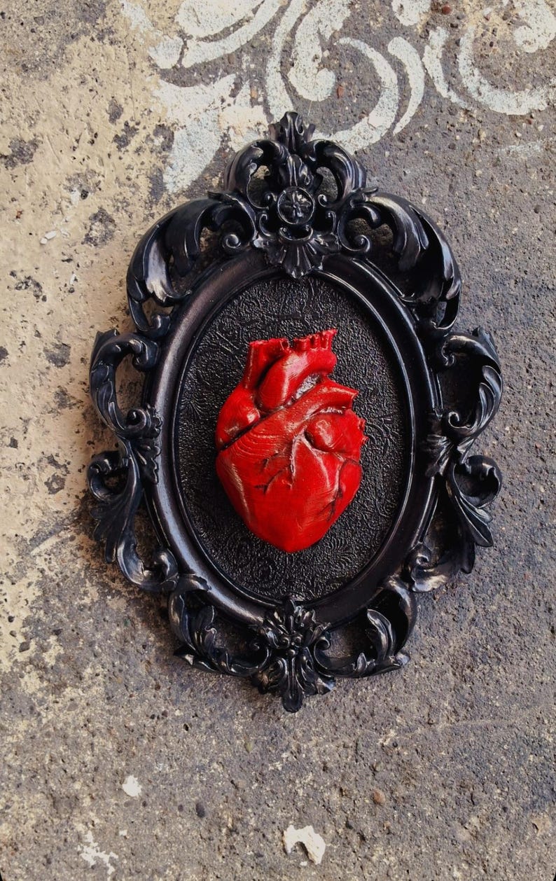 Gothic, Vintage Anatomical Heart Frame - Etsy