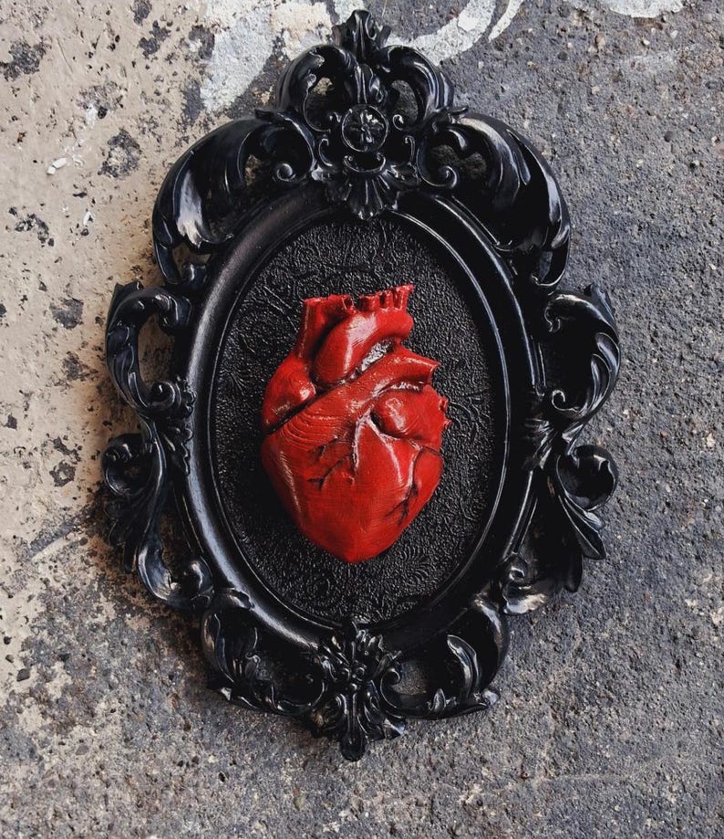 Gothic, Vintage Anatomical Heart Frame - Etsy