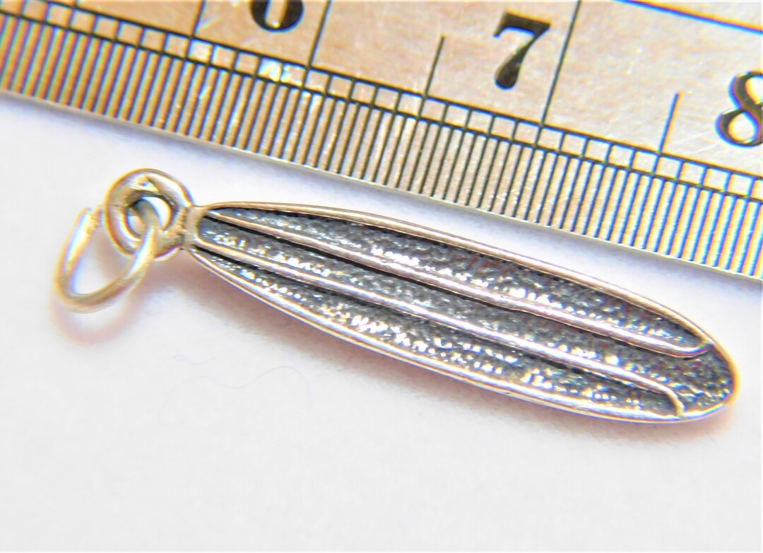 Sterling Silver 3D Surfboard Charm 6 X 31 Mm - Etsy