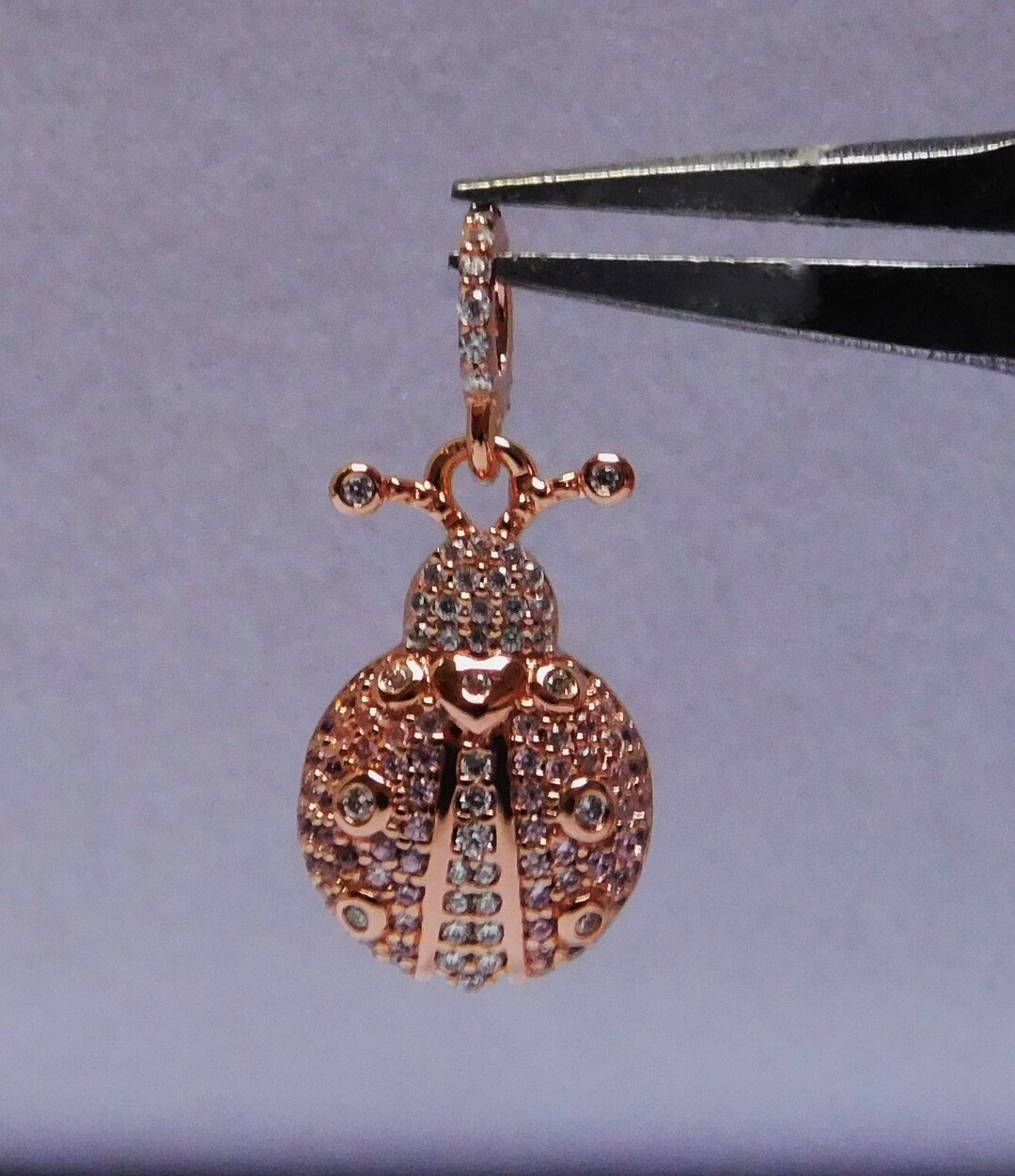 Rose Gold Plate Over Sterling Silver Lady Bug Charm - Etsy