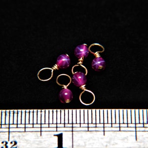 14k Solid Gold Perfect Star Ruby Orb Charm 3 Mm - Etsy