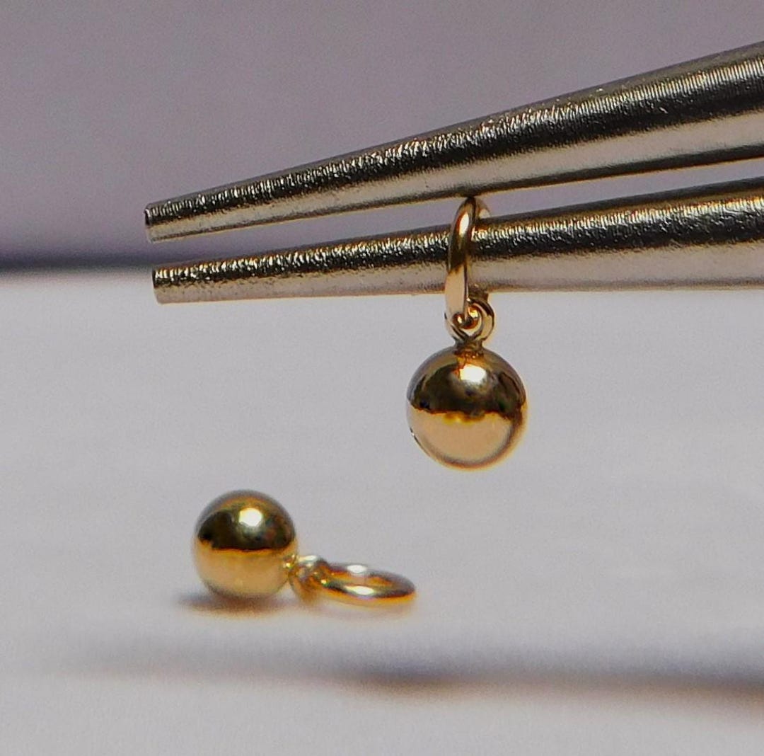 14k Gold Filled Ball Drop Charm - Etsy