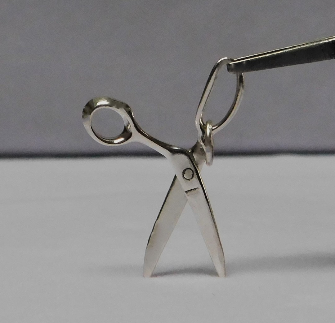 Tiny Sterling Silver Sewing Shears Charms - Etsy