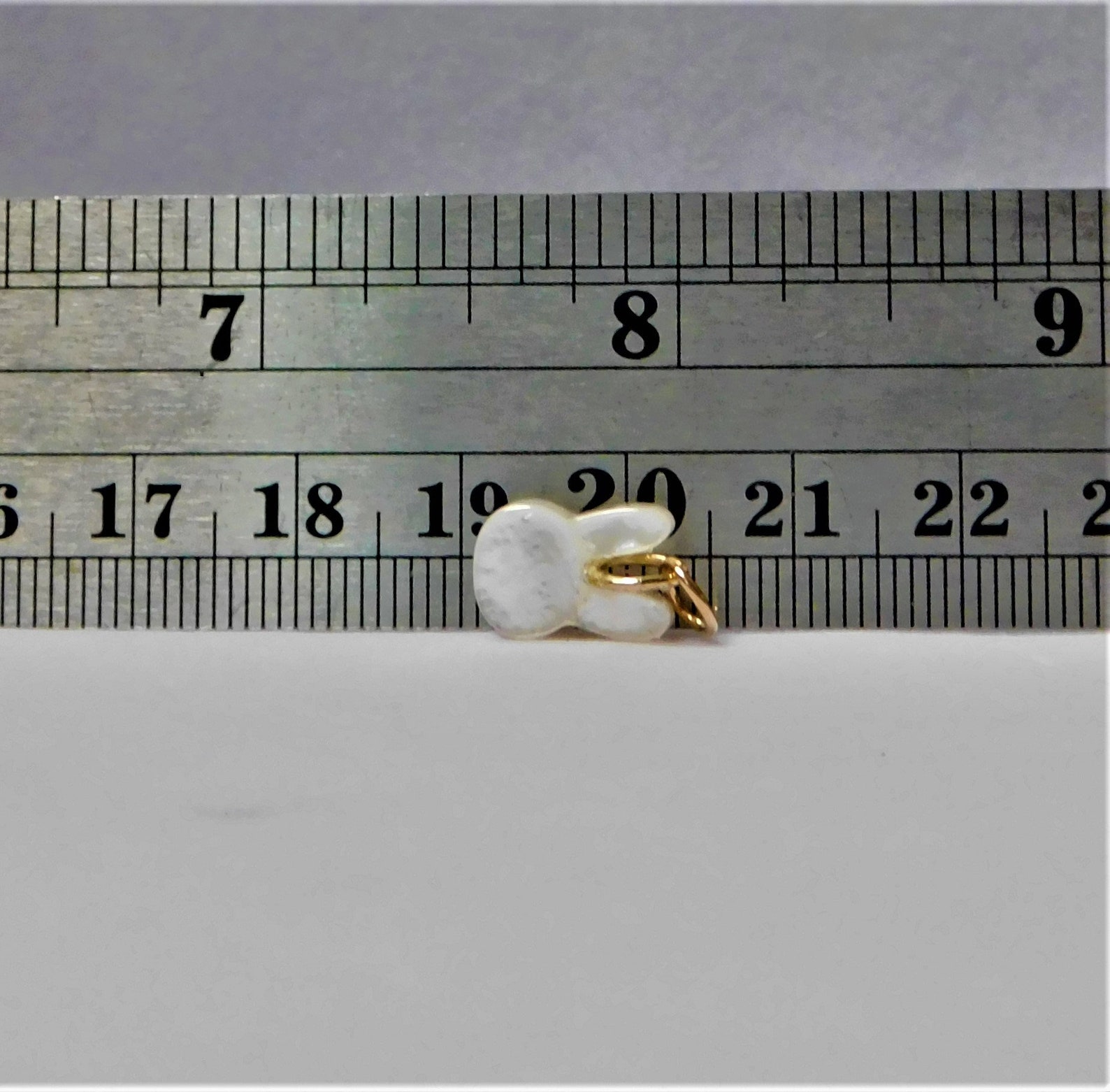 High Quality Mother of Pearl Bunny Pendant With 14k Solid Gold Bail and ...