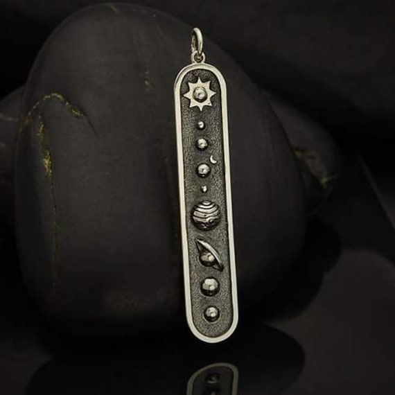 Solar System Necklace Silver Etsy