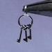 Super Tiny Sterling Silver 3D Skeleton Keys on a Ring Charm - Etsy