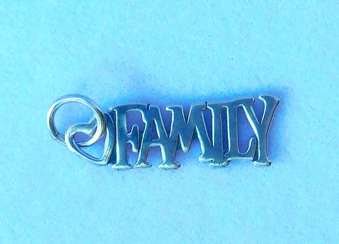 Sterling Silver "family" Charm/pendant - Etsy