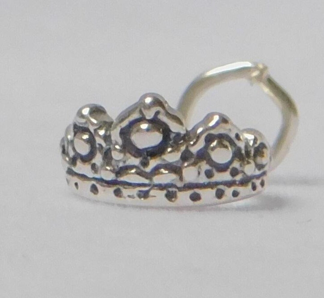 Sterling Silver 3D, Tiny Tiara Charm 10 Mm - Etsy
