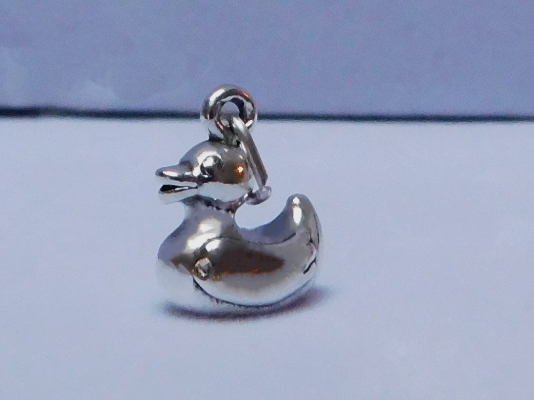 Sterling Silver 3D Rubber Ducky Charm 12 X 10 Mm - Etsy