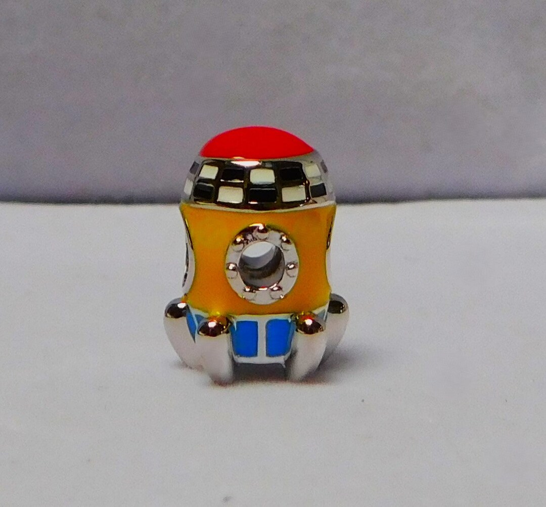 Tiny Sterling Silver 3D Rocket Ship Charm - Etsy