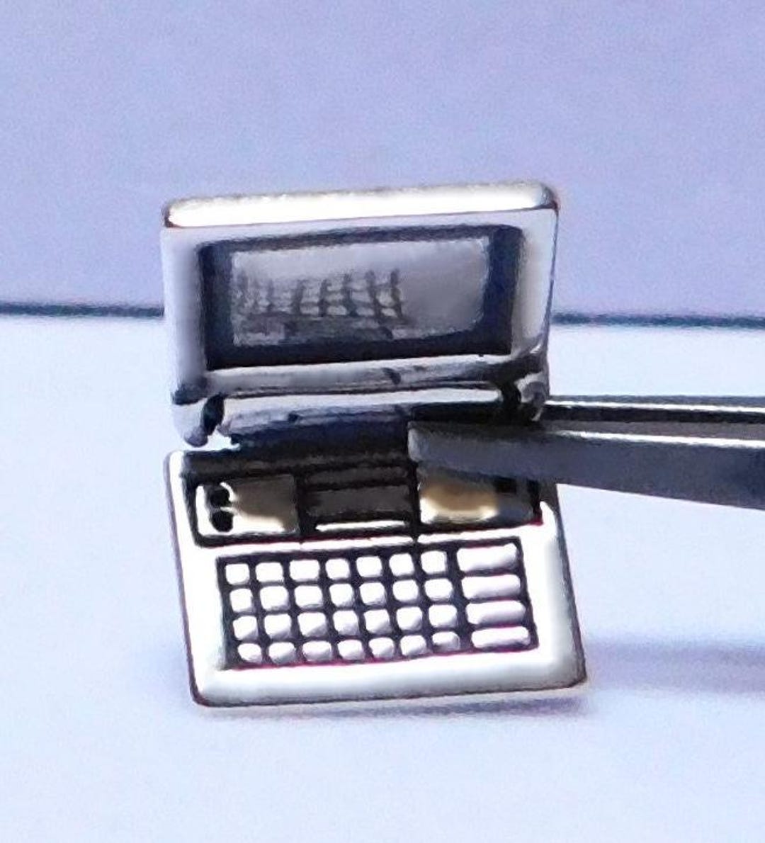 Sterling Silver 3D Movable Laptop Charm - Etsy