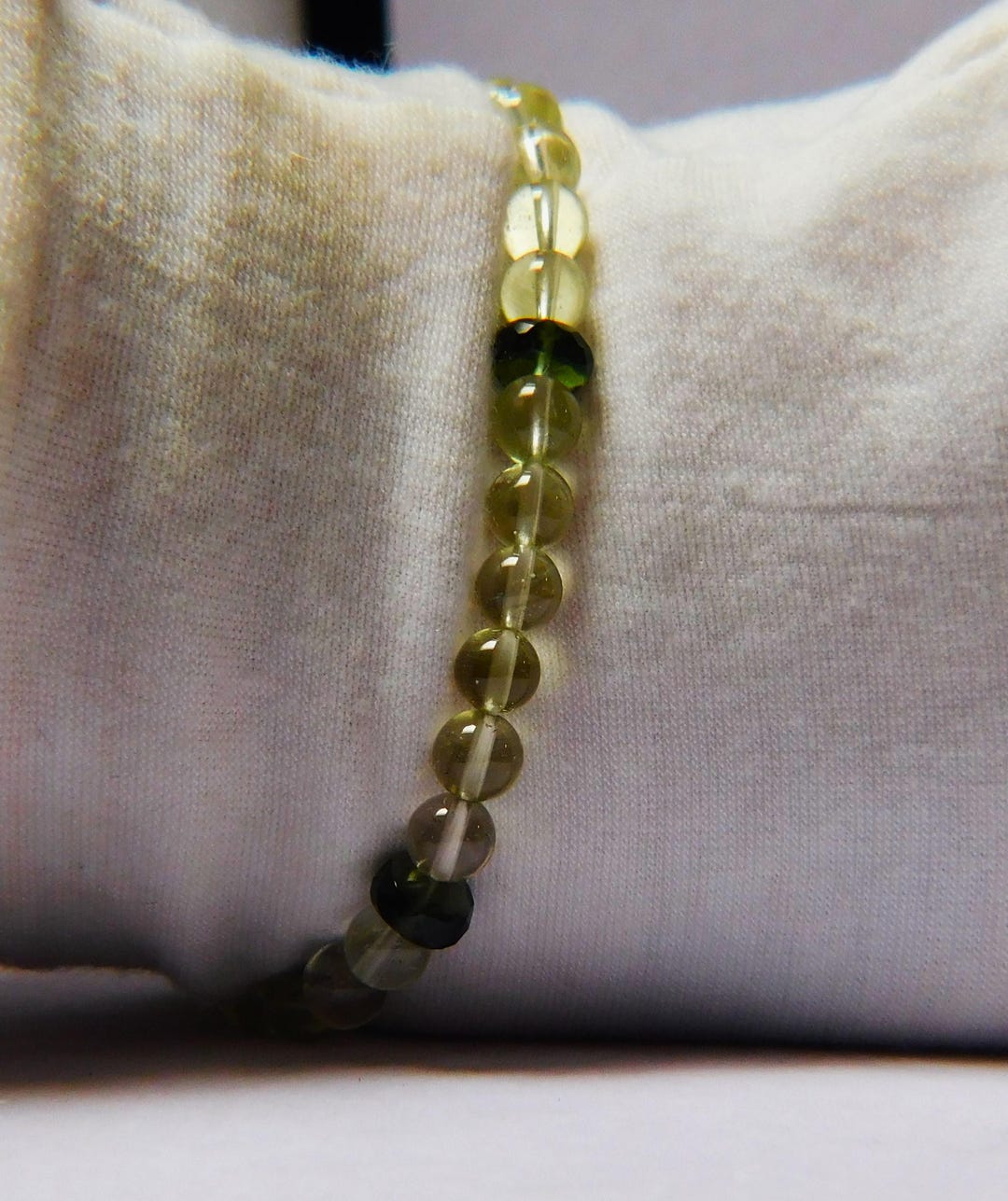 Hand Made Genuine Natural Libyan Desert Glass and Moldavite Stretch ...