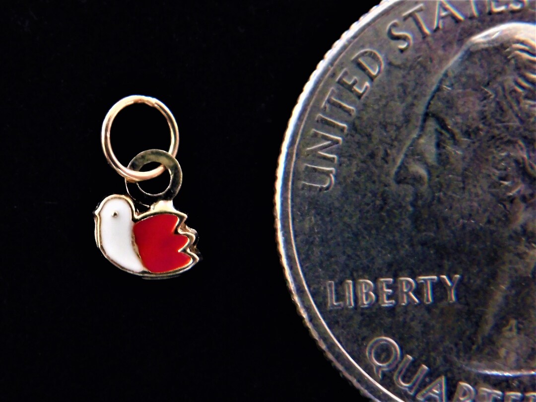 Super Tiny 14k Solid Gold Baby Chick Charm With Jump Ring 5 X 4.5 Mm - Etsy