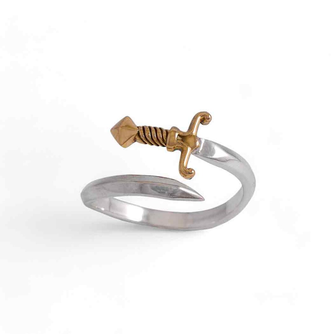 Sterling Silverand Bronze Sword Ring - Preorder - Etsy