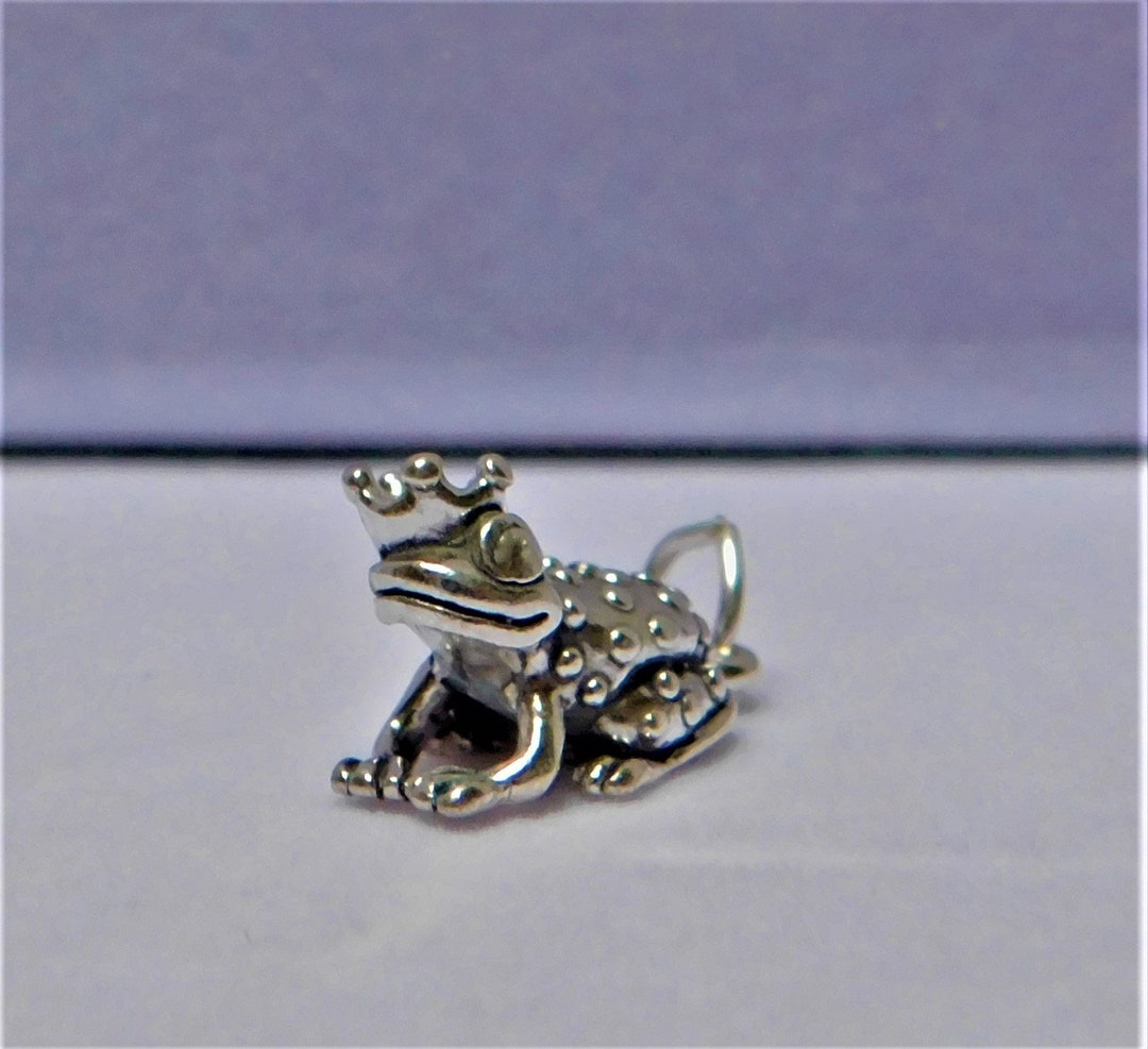 Sterling Silver 3D Enchanted Frog Prince Charm 16 X 8 Mm - Etsy