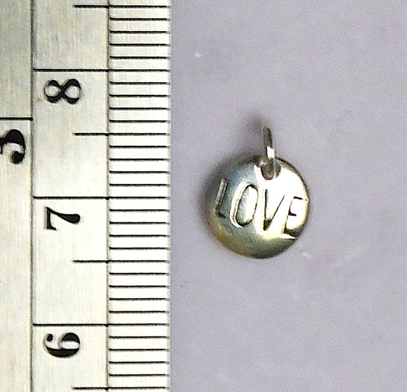 Sterling Silver Tiny Tags: Love - Etsy