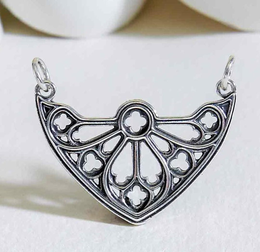 Detailed Sterling Silver Cathedral Rose Festoon - Etsy