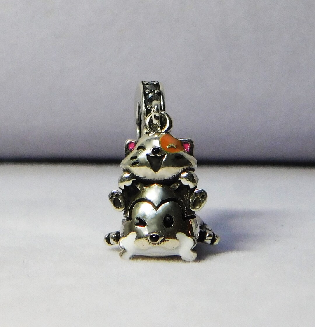 Sterling Silver and Enamel 3D Cat Riding a Husky Dog Sled 25 X 14 Mm - Etsy