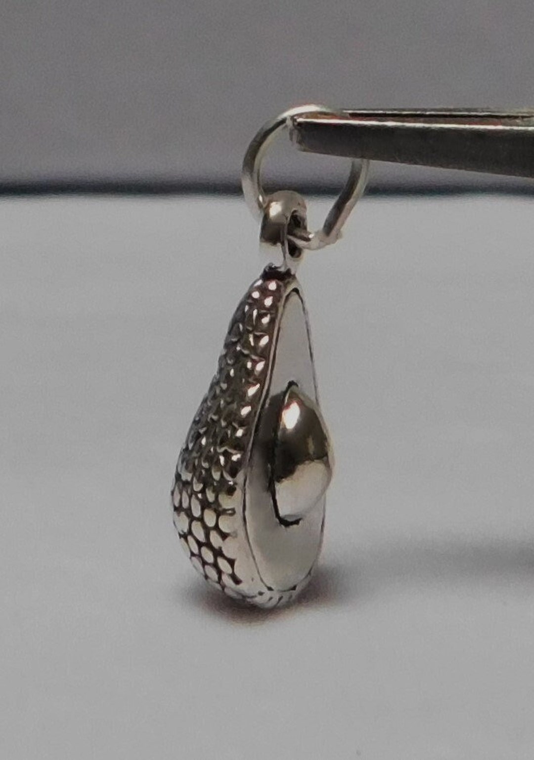 Tiny Sterling Silver 3D Half an Avocado Charm - Etsy