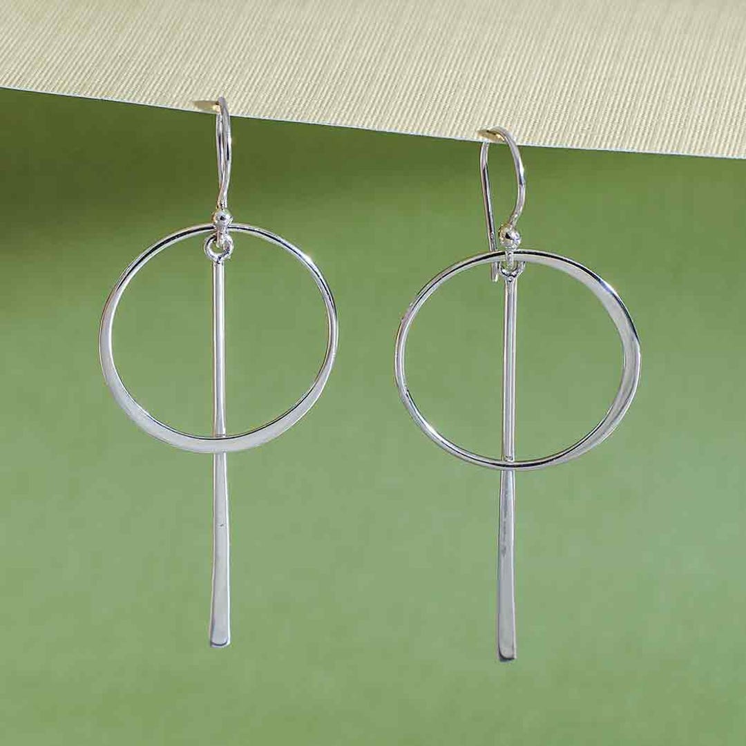 Sterling Silver Geometric Dangle Drop Earrings...this is a Presale Item ...