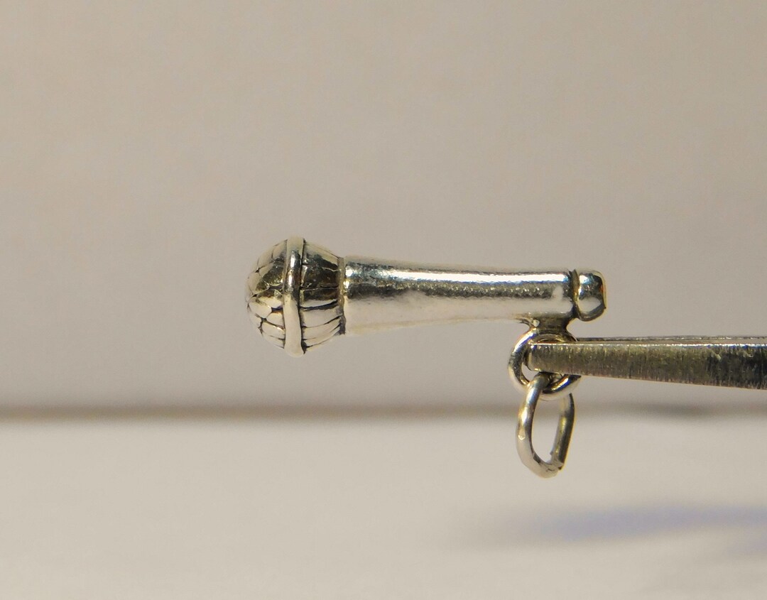 Sing It Loud and Sing It Proud Sterling Silver 3D Microphone Charm 6.3 ...