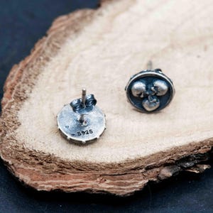 Sterling Silver Triple Skull Stud Earrings, Gothic Punk Jewelry - Etsy UK