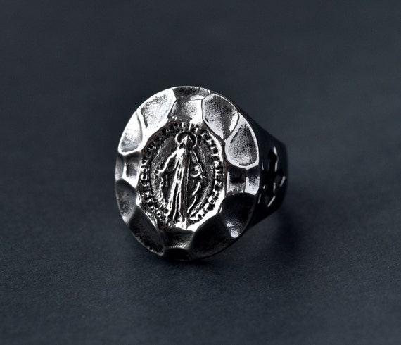 Stainless Steel Jesus Christ Ring Statement Ring Mens Ring | Etsy