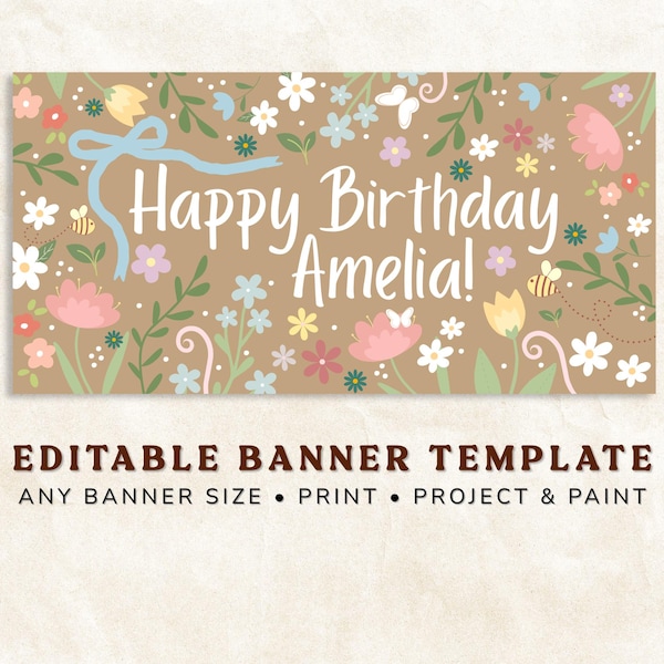 Brown Paper Banner Size - Etsy