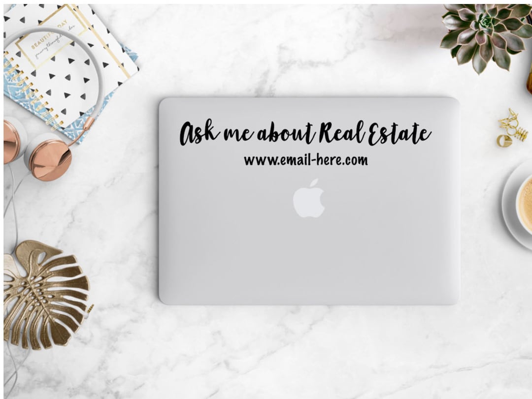 Real Estate Agent Decal, Computer or Laptop, Ask Me About Real Estate ...