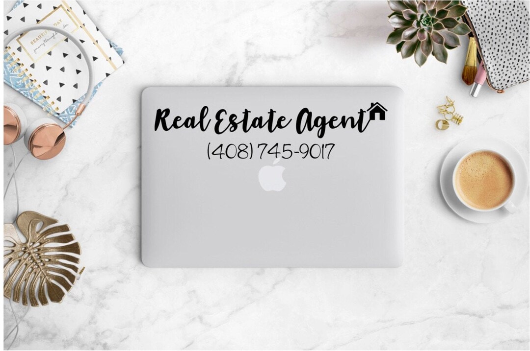 Real Estate Agent Car Decal MacBook Real Estate Agent Decal, Computer ...