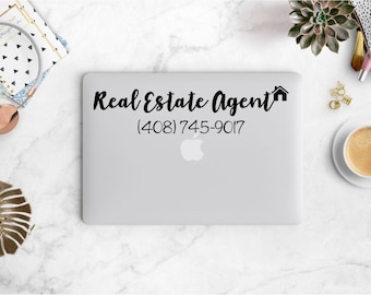 Real Estate Agent Decal, Computer or Laptop, Ask Me About Real Estate ...