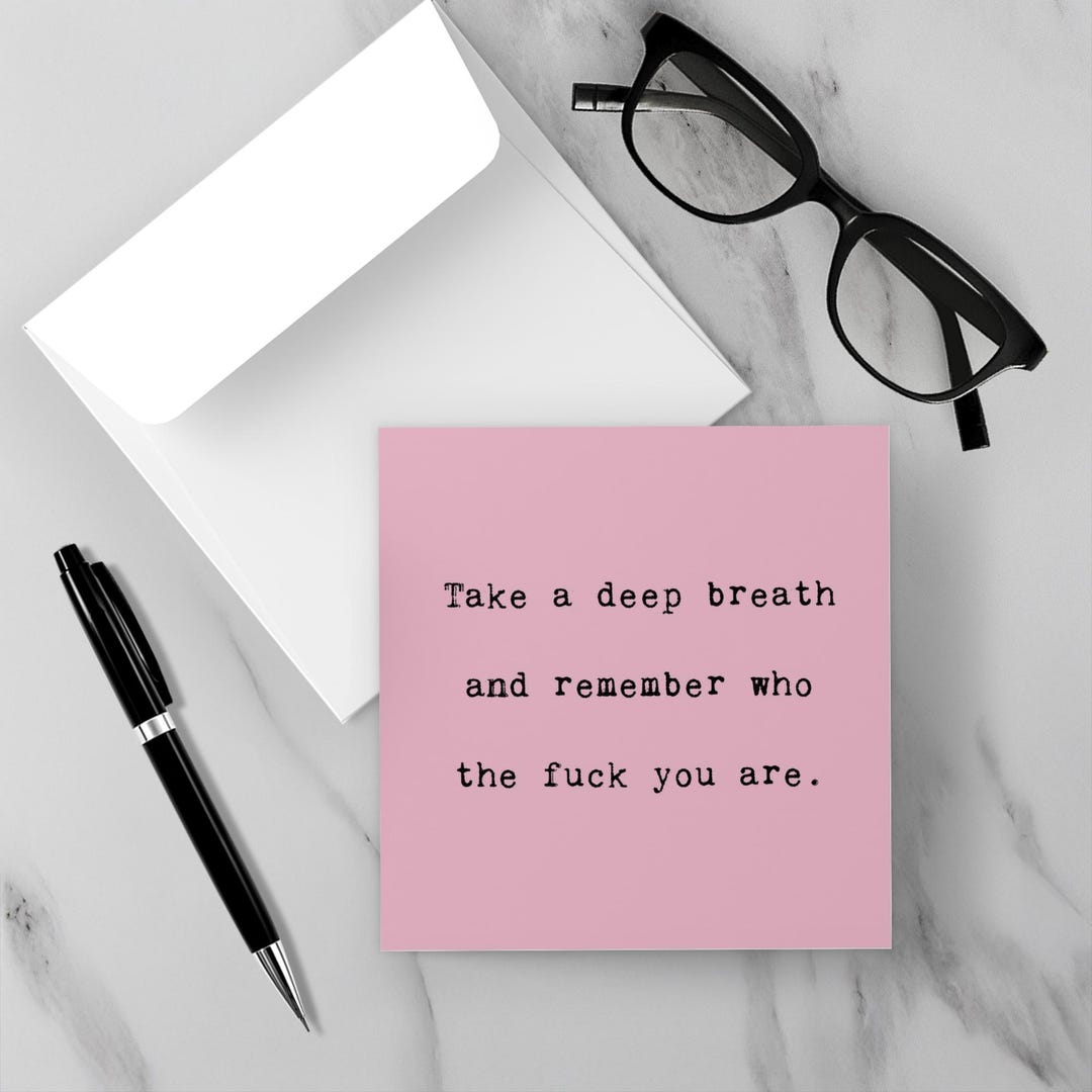 Inspirational Quote Card | Take A Deep Breath, Bff Gift - Etsy