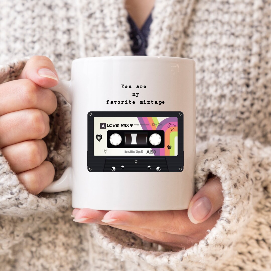 Mixtape Coffee Mug | Retro Cassette Tape Design - Etsy