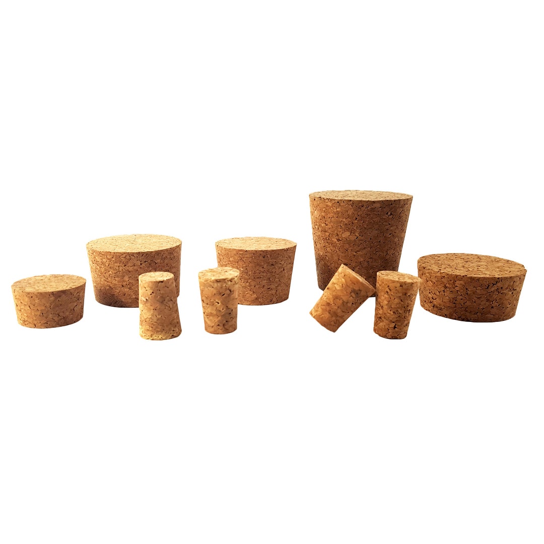 Natural Agglomerated Conical Cork Stoppers / Tapered High Quality ...