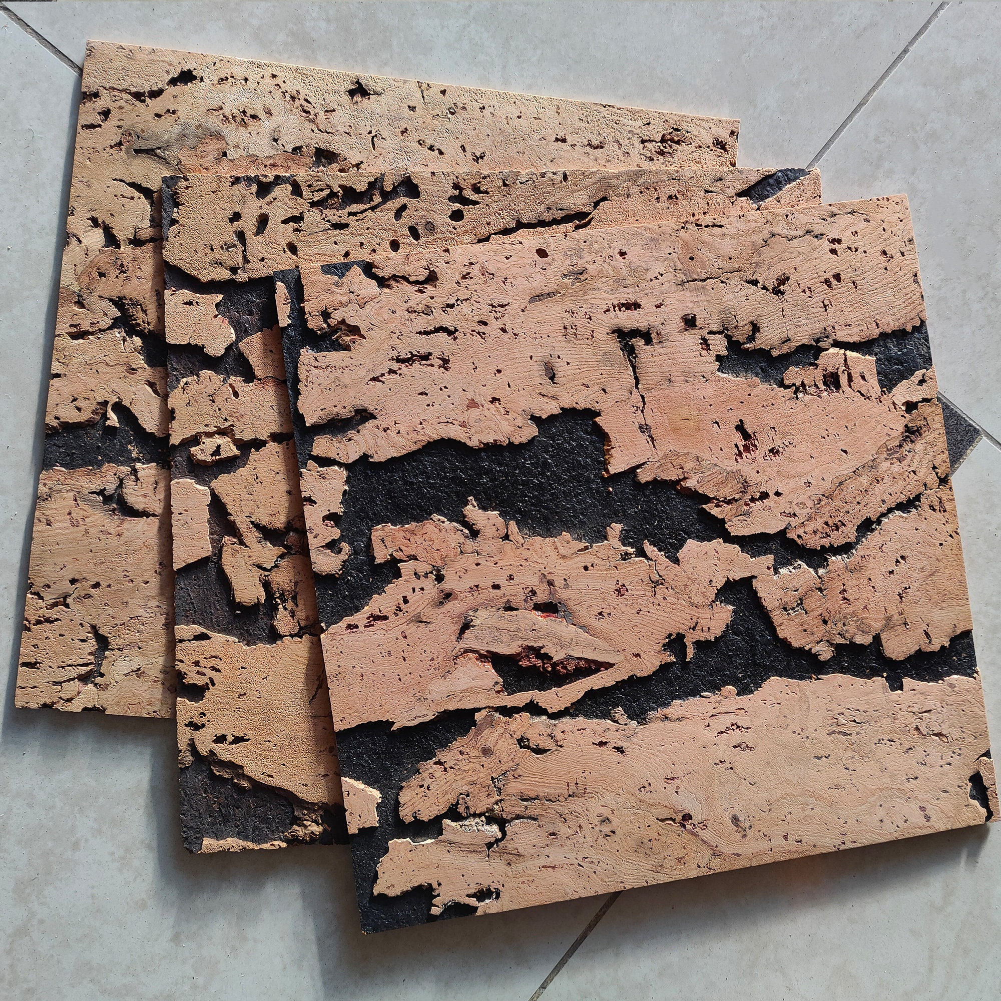 Eco Cork Wall Tiles, Natural Heat-insulating Decorative Cork Wall Tiles ...
