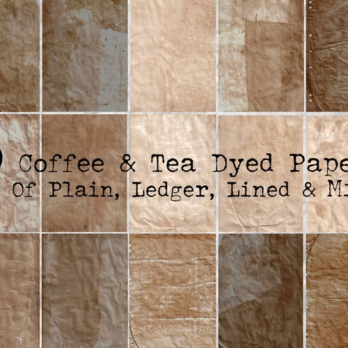Digital Printable Coffee Tea Dyed Paper Kit Digital - Etsy