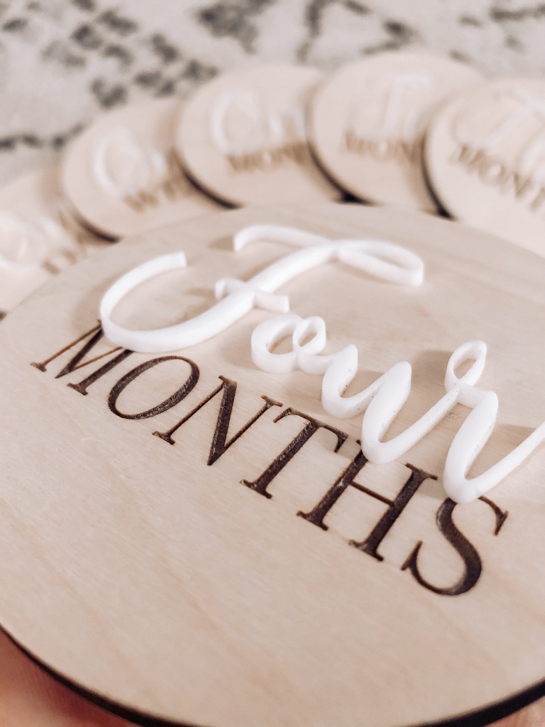 Baby's First Year Baby Milestone Rounds Baby Shower - Etsy