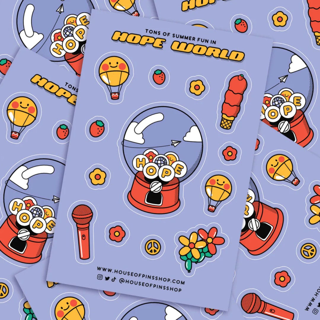 Hope World Sticker Sheet - Etsy