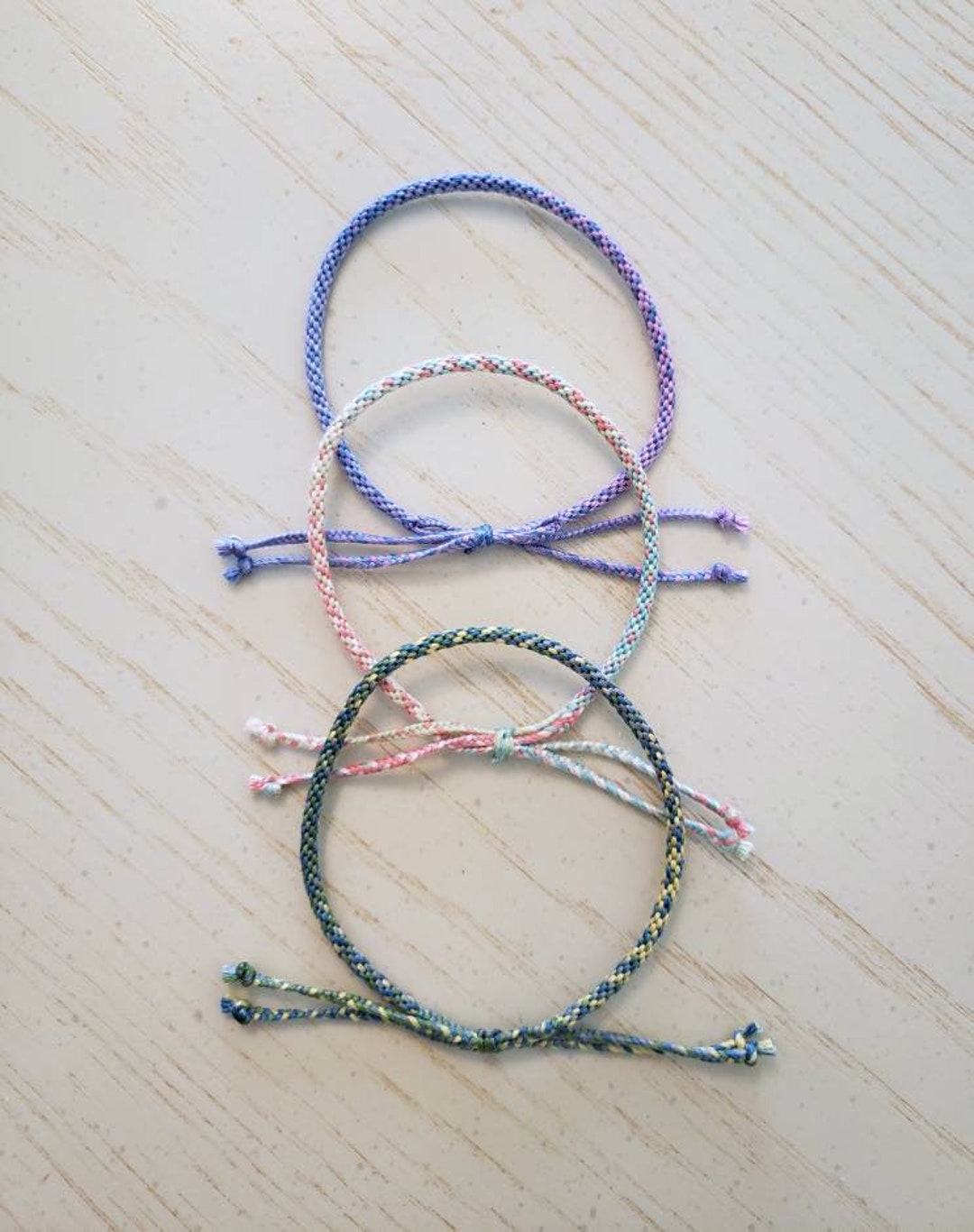 Tie Dye Adjustable String Friendship Bracelet, VSCO Girl Bracelet, Gift ...